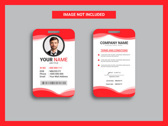 Id card template front and back Royalty Free Vector Image