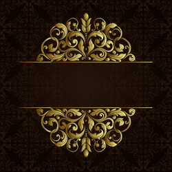 Ornate gold border Royalty Free Vector Image - VectorStock