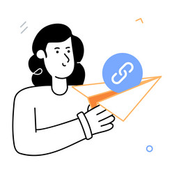 Send link Royalty Free Vector Image - VectorStock