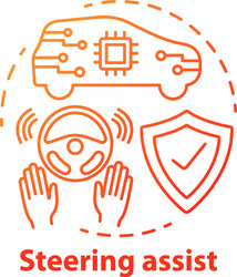 Adaptive cruise control concept icon system Vector Image