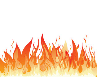 Cartoon fire flames set isolated on white Vector Image