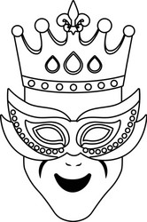 Party mask cartoon Royalty Free Vector Image - VectorStock