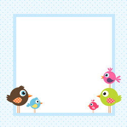 Label frame - funny birds Royalty Free Vector Image