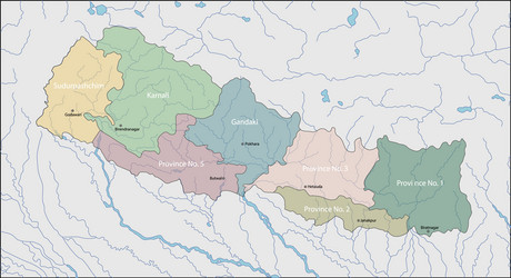Nepal Provinces Map Vector Images (over 100)