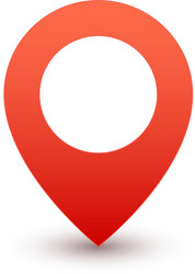 Location pin red gps navigation icon Royalty Free Vector