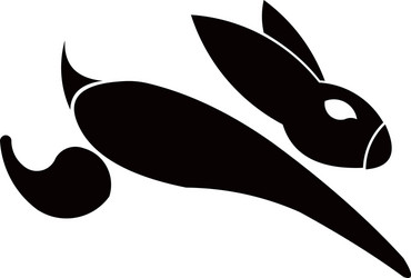 Easter bunny continuous one line drawing Vector Image