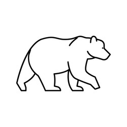 Bear line icon Royalty Free Vector Image - VectorStock