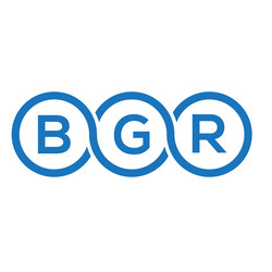 Bgr letter logo design on black background Vector Image