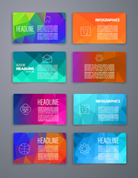 Colorful tiles templates for web ui and pring Vector Image