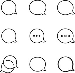 One line dialog talk messages continuous Vector Image
