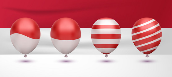 Indonesia merdeka red and white flag editable Vector Image