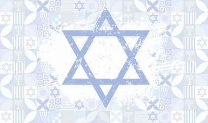 Star of david stylized israel background Vector Image