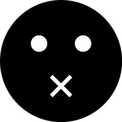 Mute emoji icon Royalty Free Vector Image - VectorStock