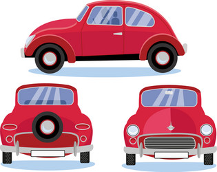 Two dogs driving red car Royalty Free Vector Image