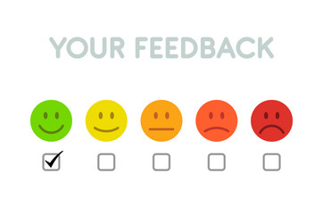 Set faces scale feedback - isolated Royalty Free Vector