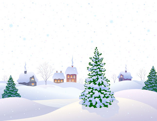 Cartoon snow storm blizzard natural disaster Vector Image