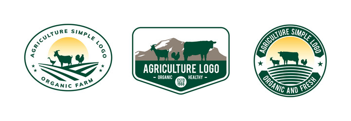 Simple farm logo Royalty Free Vector Image - VectorStock