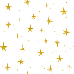 Hand drawn golden stars seamless pattern Vector Image