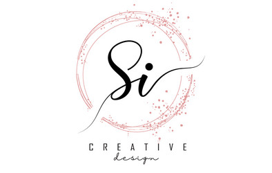 Creative colorful letters si s i logo Royalty Free Vector