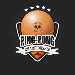 Ping-pong logo template design Royalty Free Vector Image