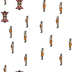 Body human anatomy figure seamless pattern Vector Image