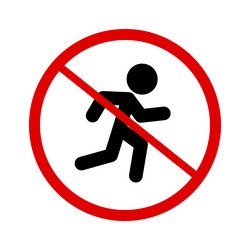 Do not enter before being allowed Royalty Free Vector Image