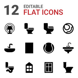 Indoor icons Royalty Free Vector Image - VectorStock
