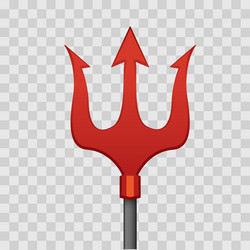 Devil horns trident eyes and tail isolated Vector Image