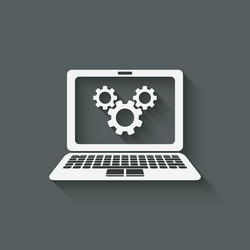 Computer repairs symbol Royalty Free Vector Image