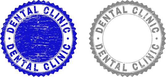 Dental clinic rubber stamps Royalty Free Vector Image