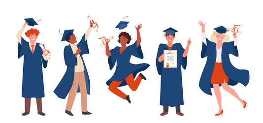 Isometric academic graduation infographics Vector Image