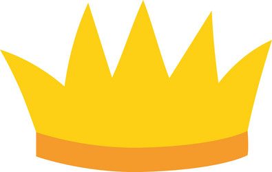 Sticker one crown gold color on white Royalty Free Vector