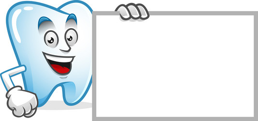 Smiling tooth mascot Royalty Free Vector Image