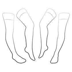 Women stocking outline simple minimalist icon Vector Image