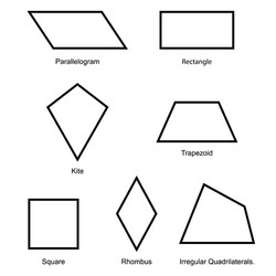 2d shape set isolated on white background Vector Image