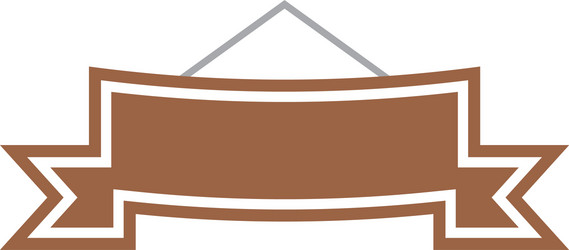 Blank western sign board graphic design template Vector Image