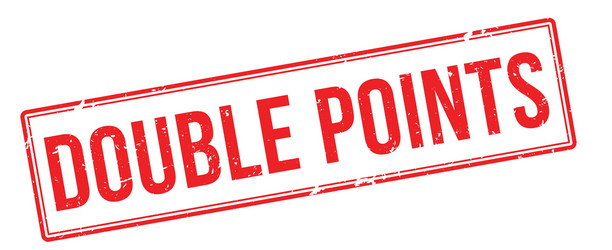 Double points rubber stamp Royalty Free Vector Image