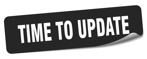 Time to update sticker time to update label Vector Image