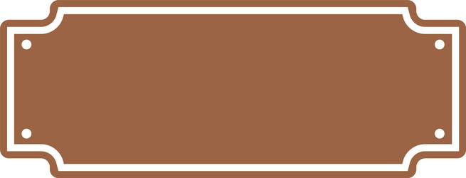 Blank western sign board graphic design template Vector Image