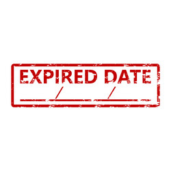 Expired date mark for product termination Vector Image