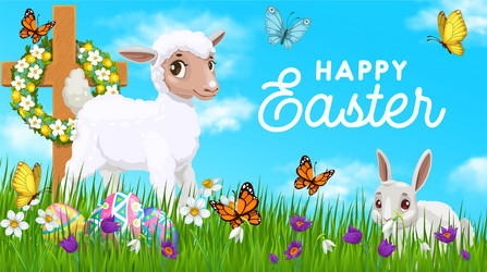 Easter sheep Royalty Free Vector Image - VectorStock