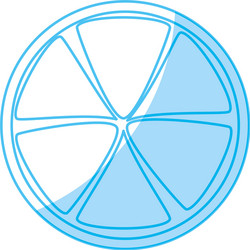 Lemon slice isolated Royalty Free Vector Image