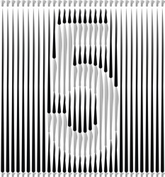 Modern abstract striped design with lines number 5