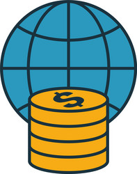 Tokenization icon set four elements in different Vector Image