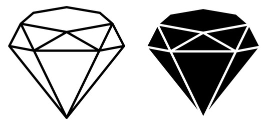 Love diamond ring symbol Royalty Free Vector Image