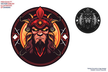 Indian chief mascot esport emblem logo design Vector Image