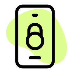 Mobile phone locked through a system software Vector Image