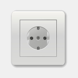 Realistic socket used in the europe and russia Vector Image