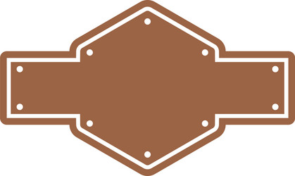 Blank western sign board graphic design template Vector Image