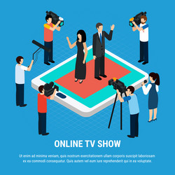 Celebrity show isometric background Royalty Free Vector
